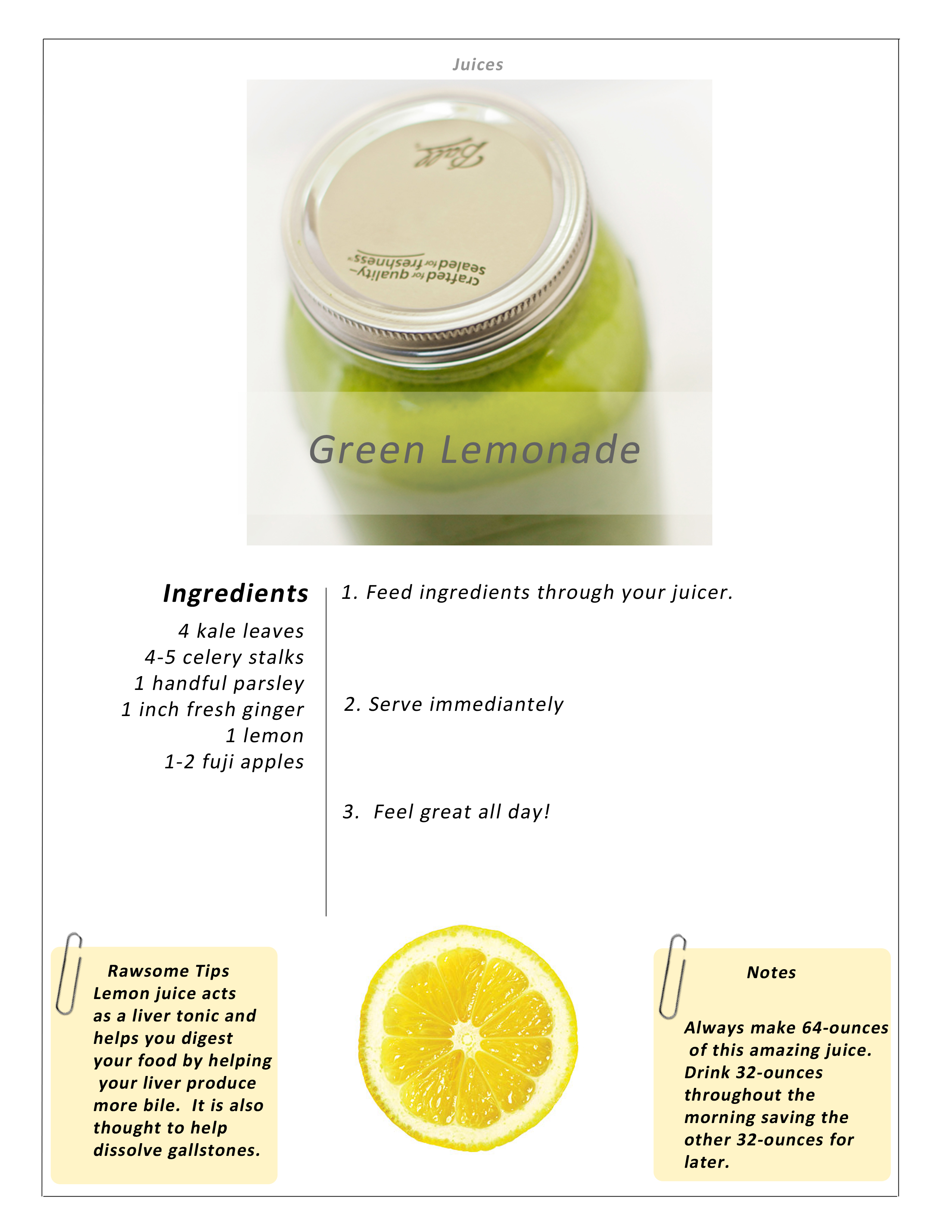 Green Lemonade – The Belly Fit Club